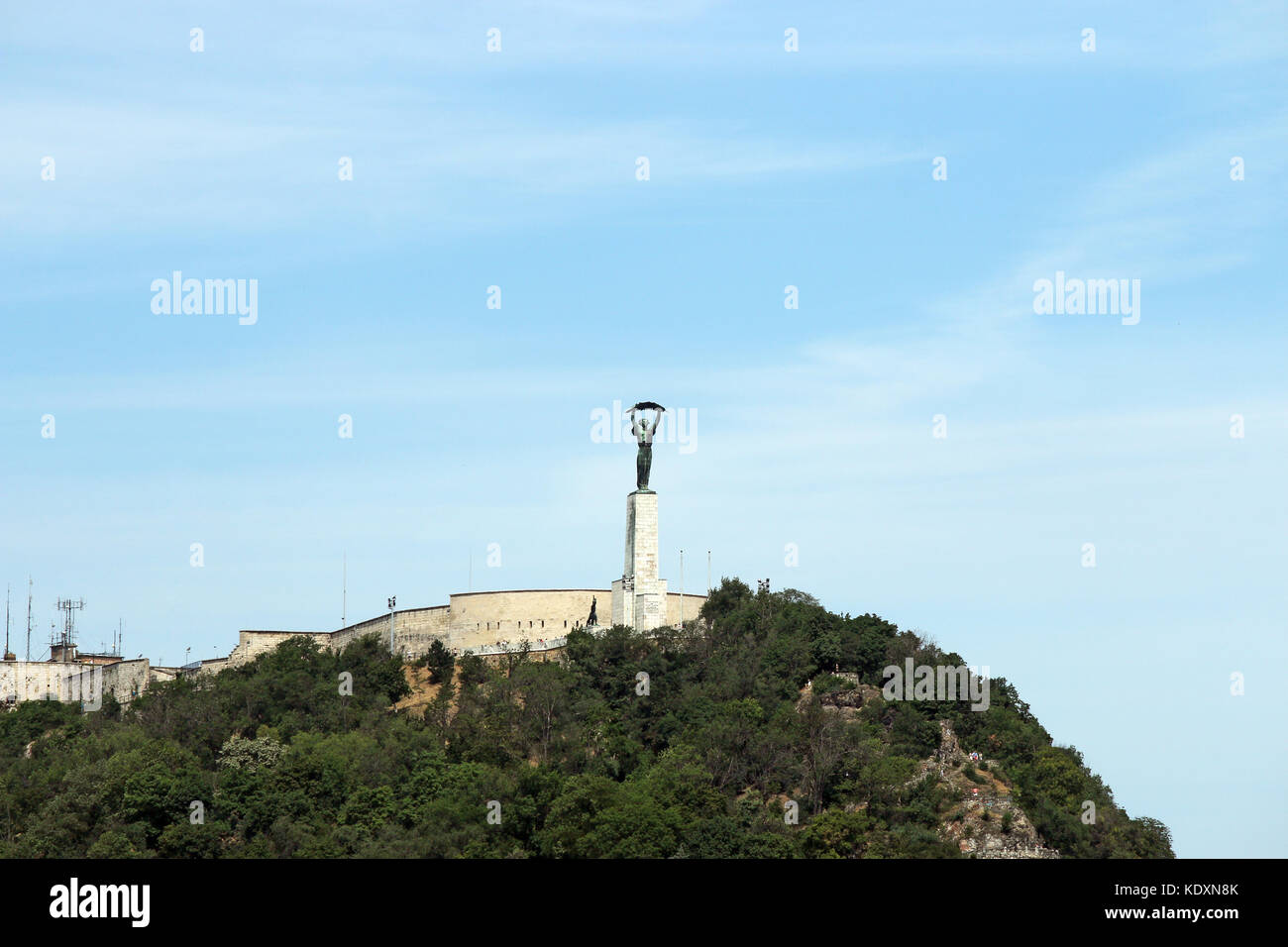Liberty statue Gellert hill Budapest landmark Stock Photo - Alamy