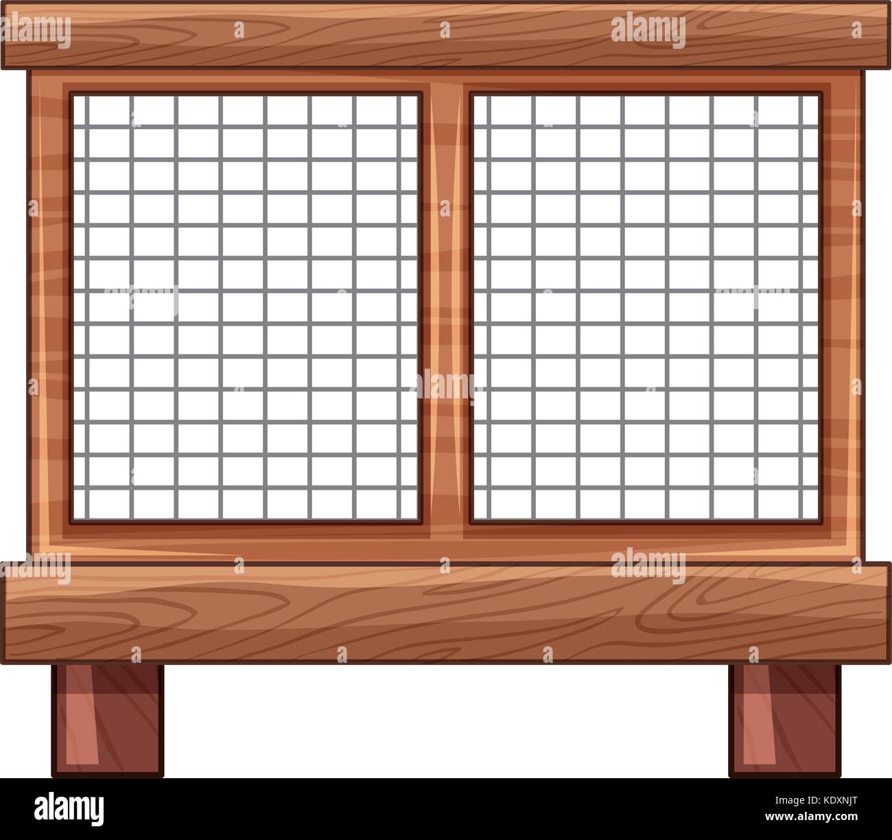 Chicken wood cage Stock Vector Images - Alamy