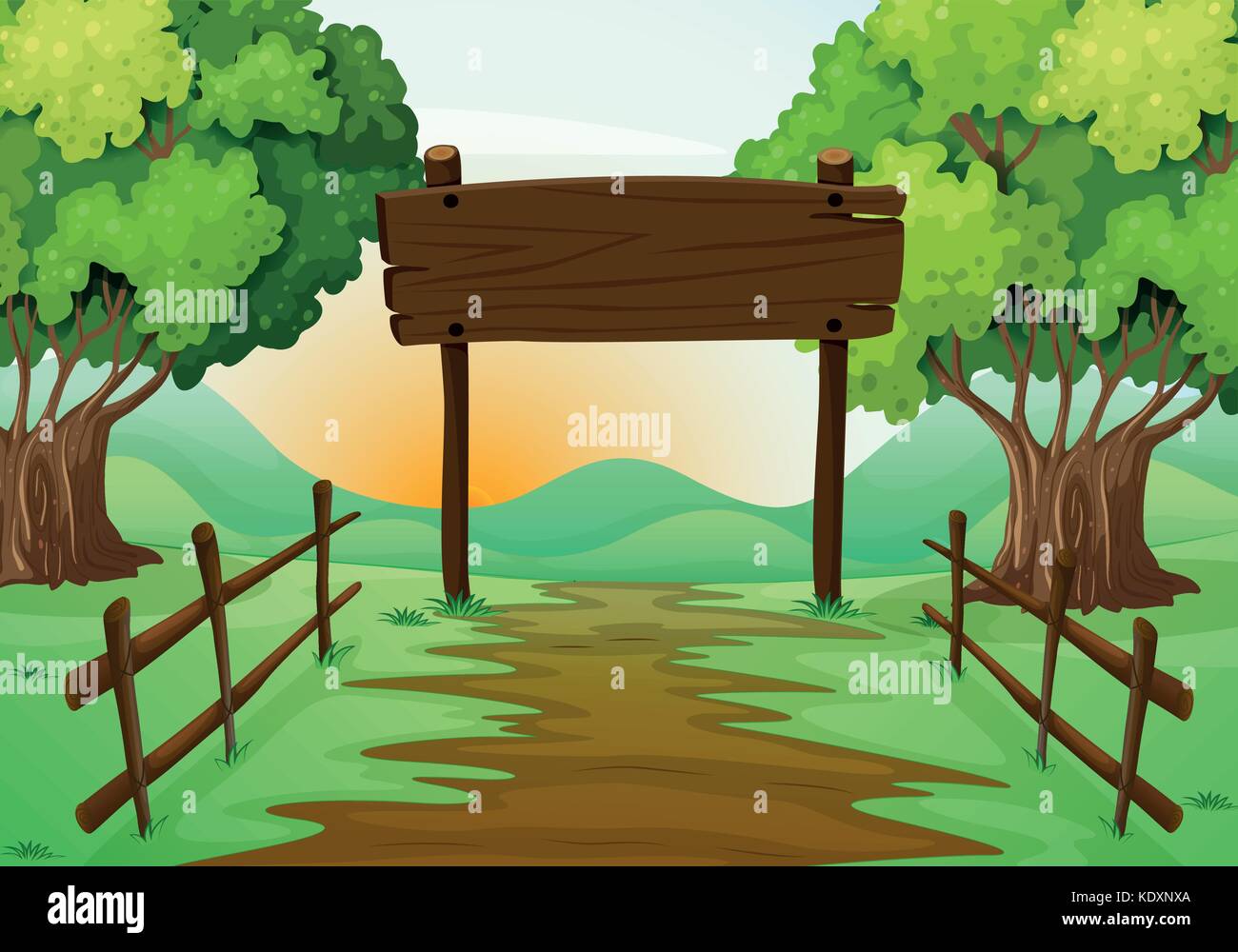 Outdoor trail sign Stock Vector Images - Alamy