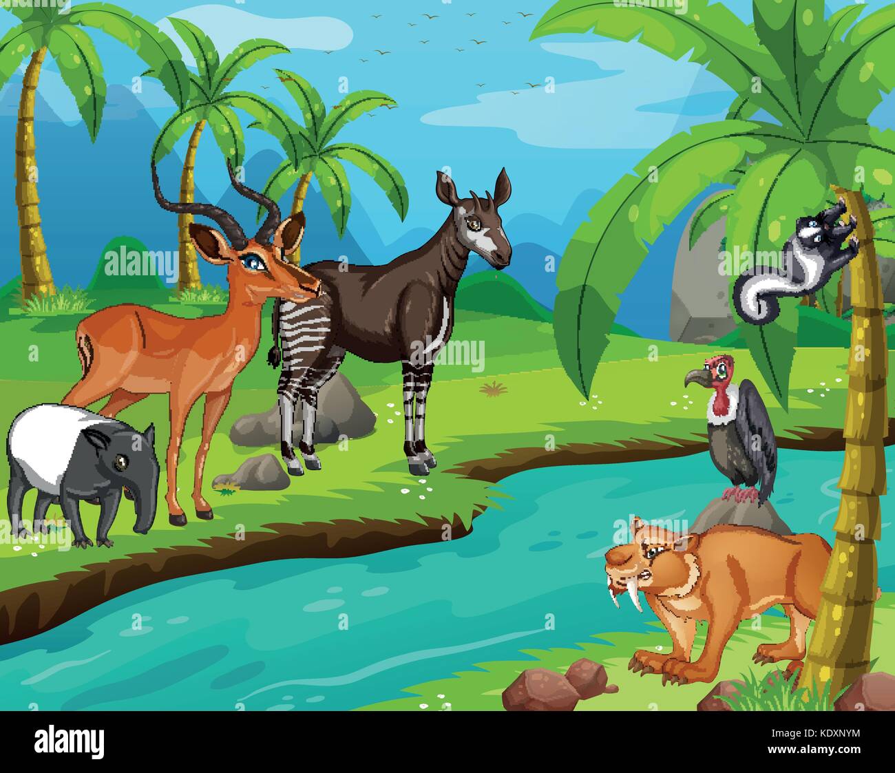Skunk river Stock Vector Images - Alamy