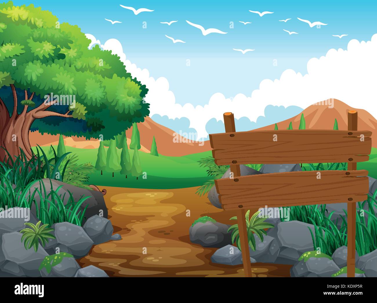 Hills illustration Stock Vector Images - Alamy