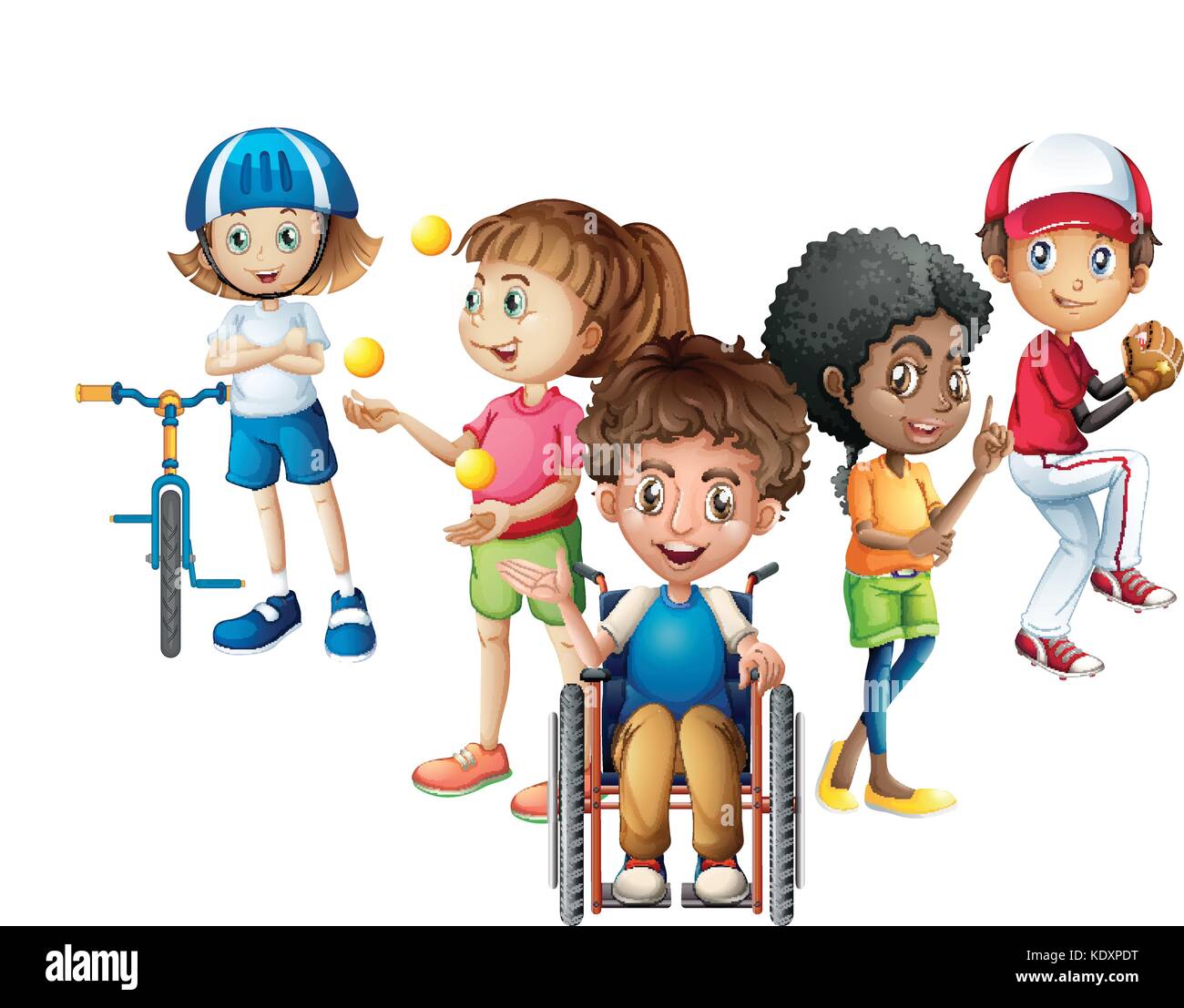 Children doing different activities illustration Stock Vector Image ...