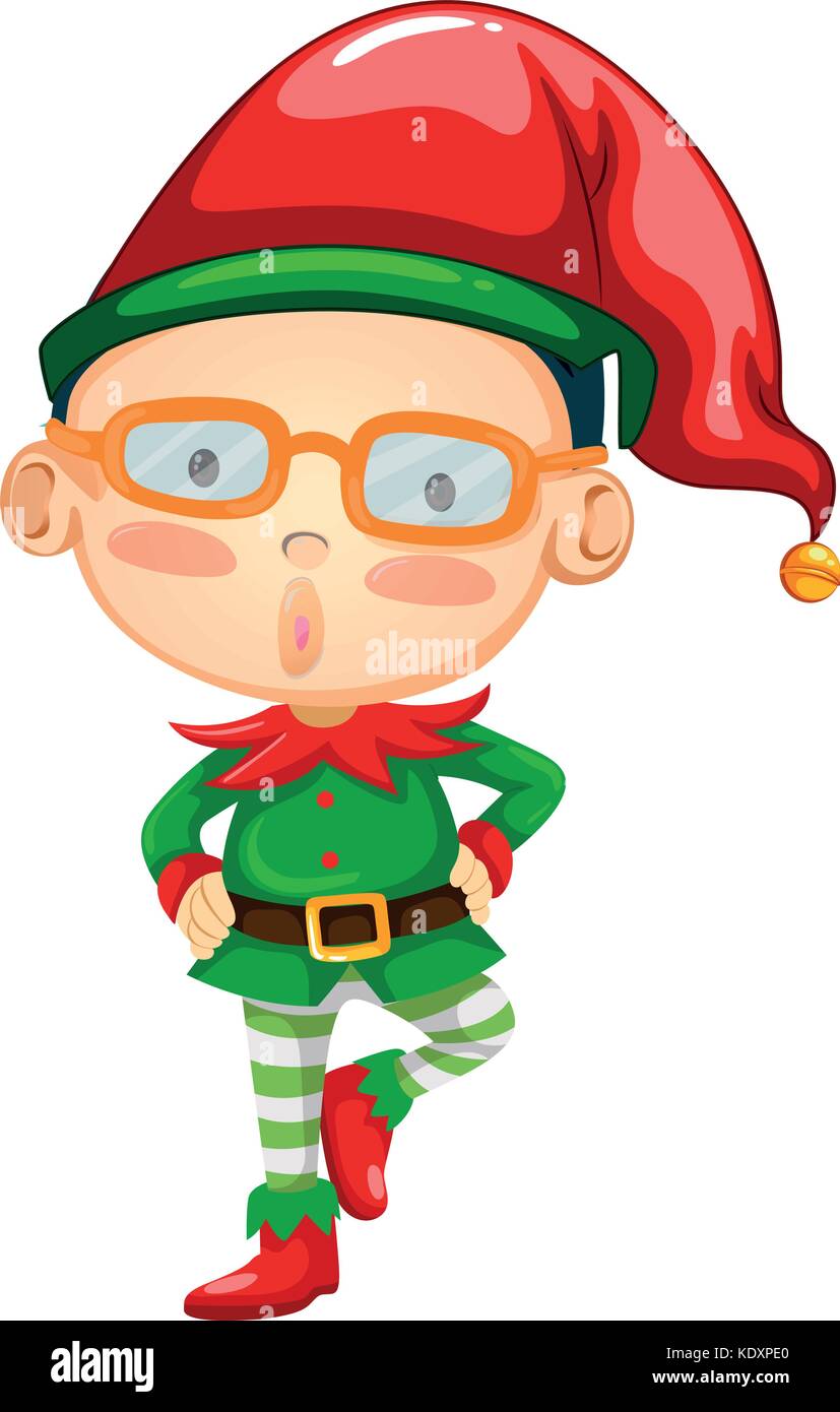Elf wearing red hat illustration Stock Vector Image & Art - Alamy