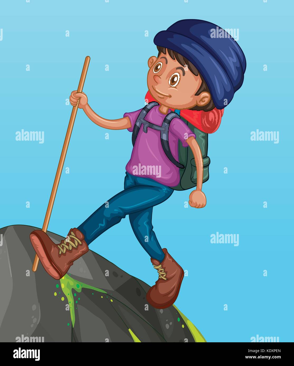 Walking uphill Stock Vector Images - Alamy