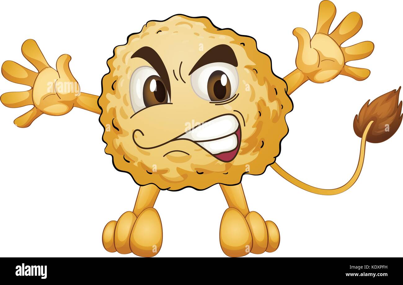 Monster character with round face illustration Stock Vector Image & Art ...