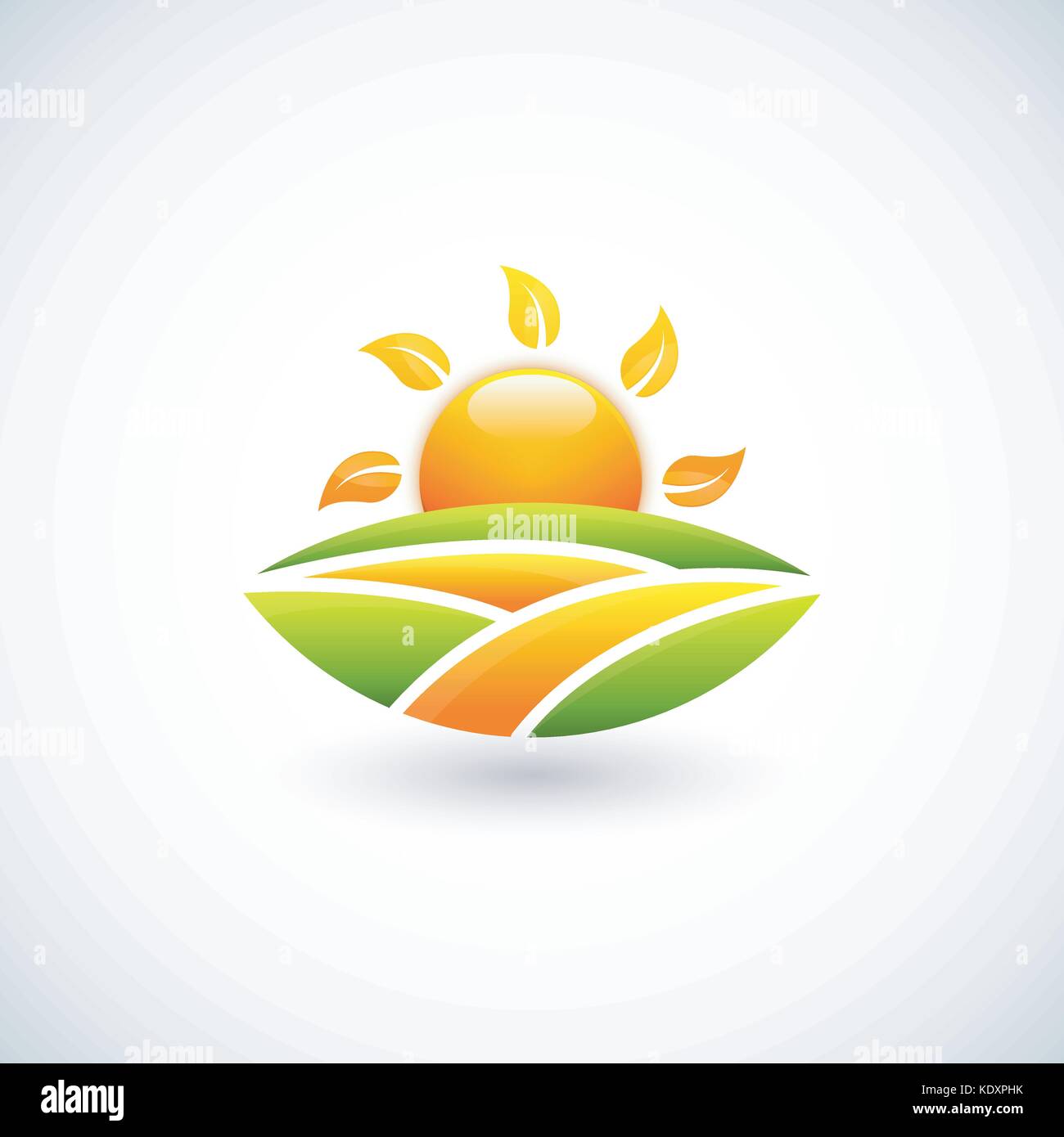 Green field sunny Stock Vector Images - Alamy