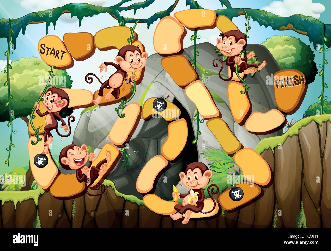 Cave monkey Stock Vector Images - Alamy