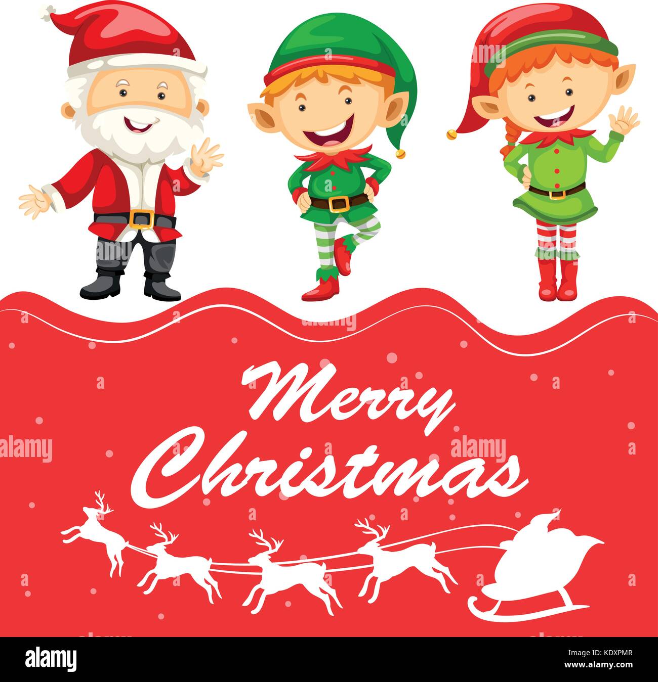 Christmas reindeers clipart hi-res stock photography and images - Alamy