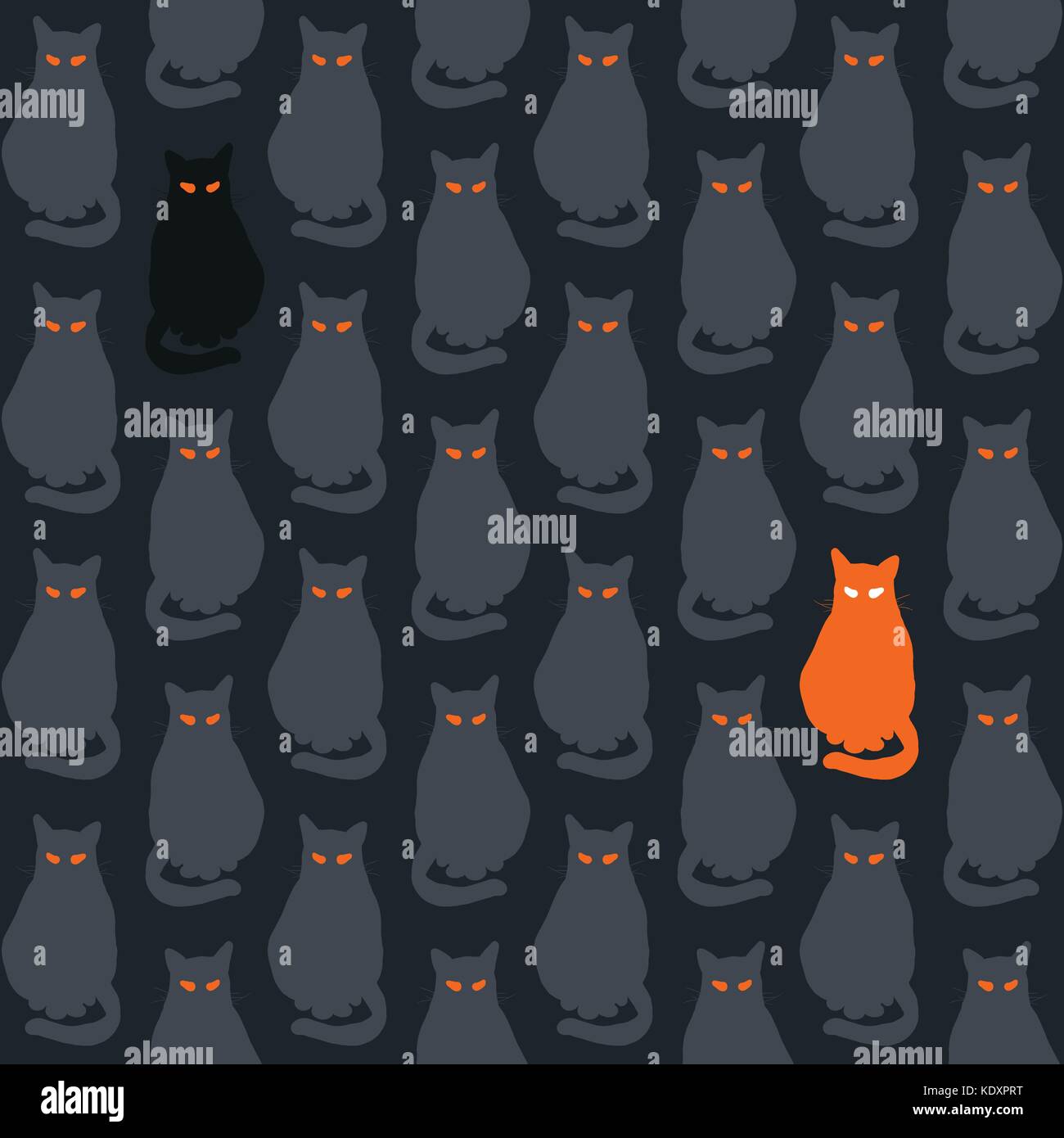 seamless pattern with scary cats Stock Vector Image & Art - Alamy
