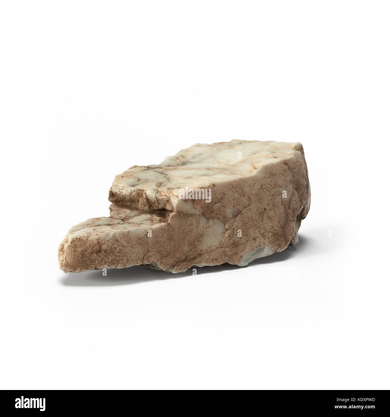 Large rock stone isolated on a white background 3d rendering Stock ...