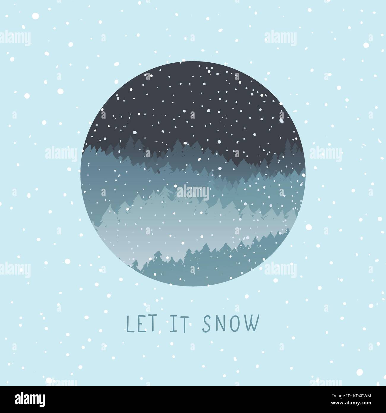 Colorful forest landscape pine Stock Vector Images - Alamy