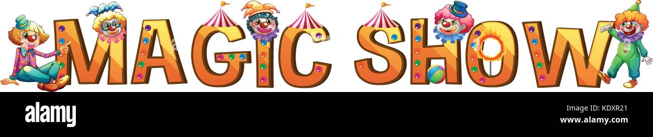 Font design for word magic show illustration Stock Vector Image & Art ...