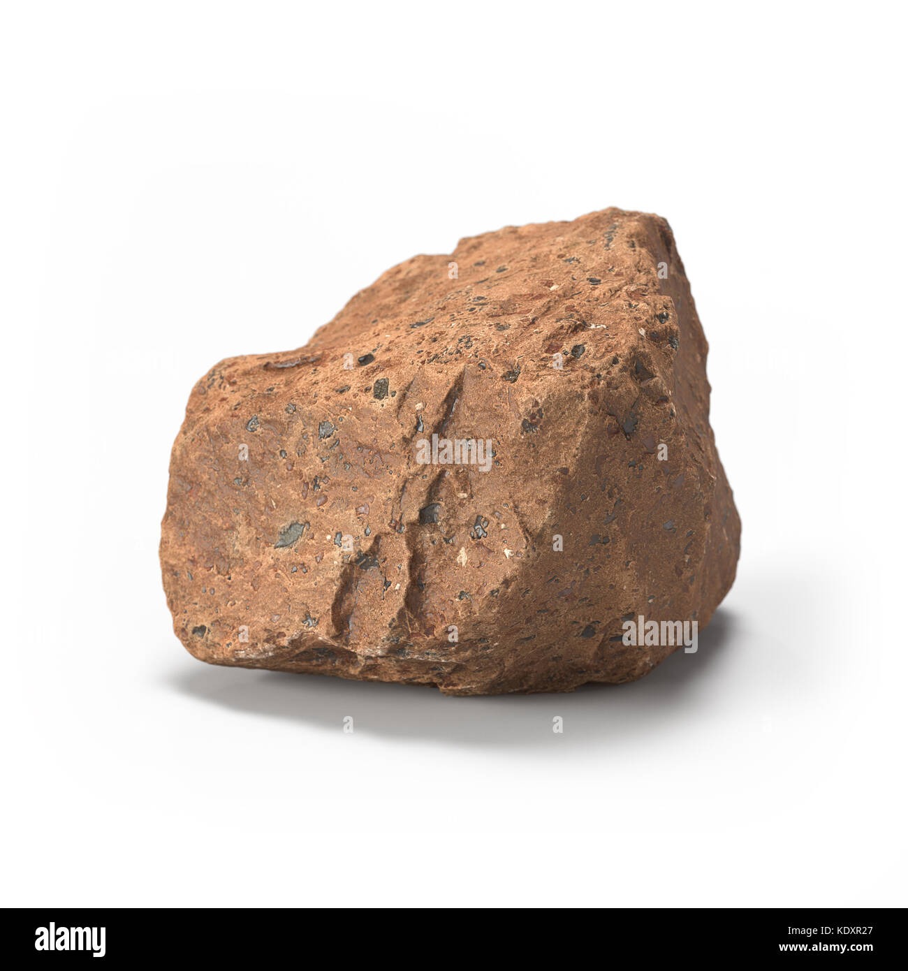 Large rock stone isolated on a white background 3d rendering Stock ...