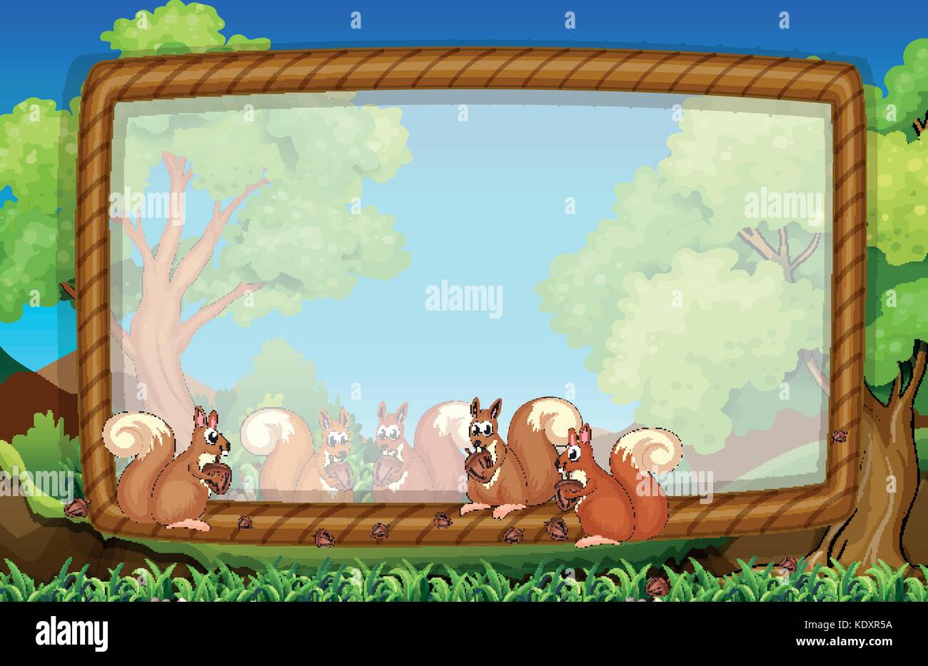 Animal background squirrels Stock Vector Images - Alamy