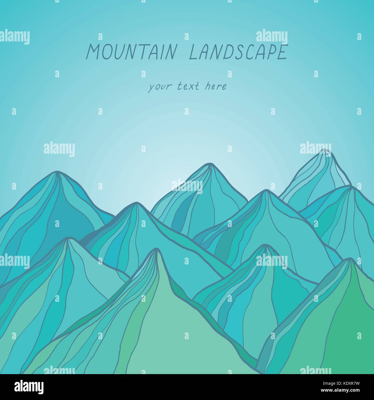 Mountain landscape, vector illustration Stock Vector Image & Art - Alamy