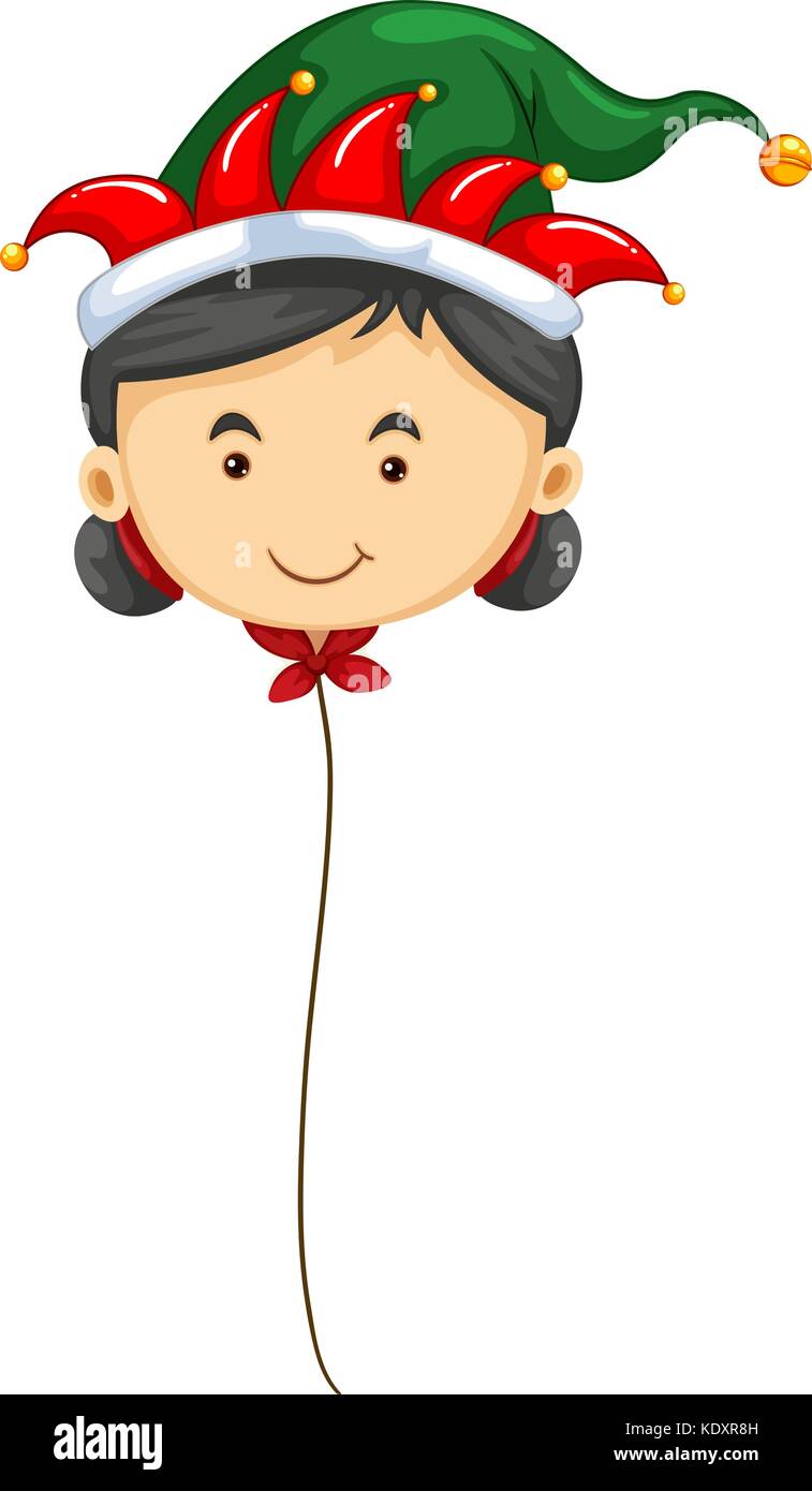 Christmas balloon shape of human head illustration Stock Vector Image ...