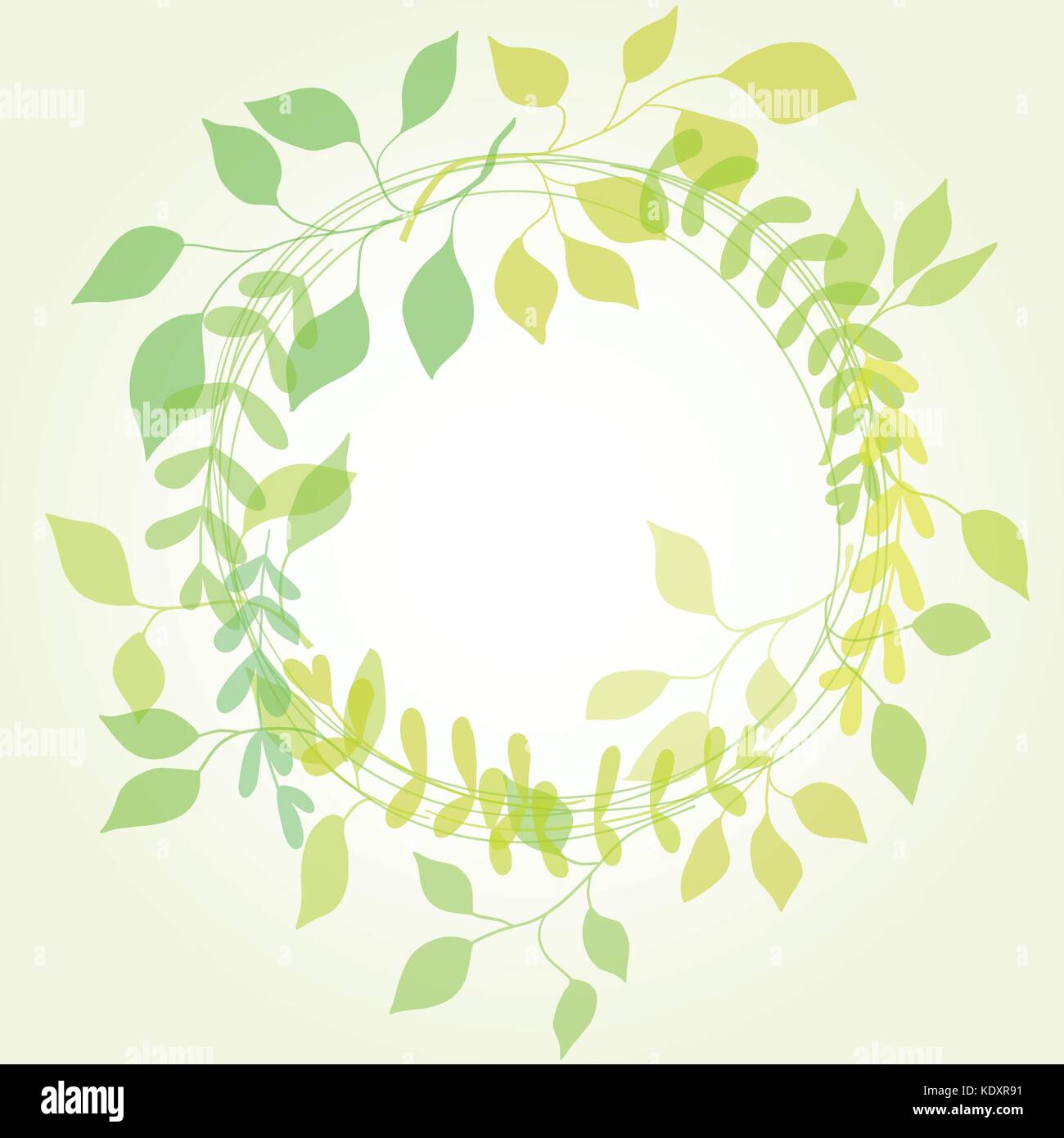 Floral round wreath on Stock Vector Images - Alamy