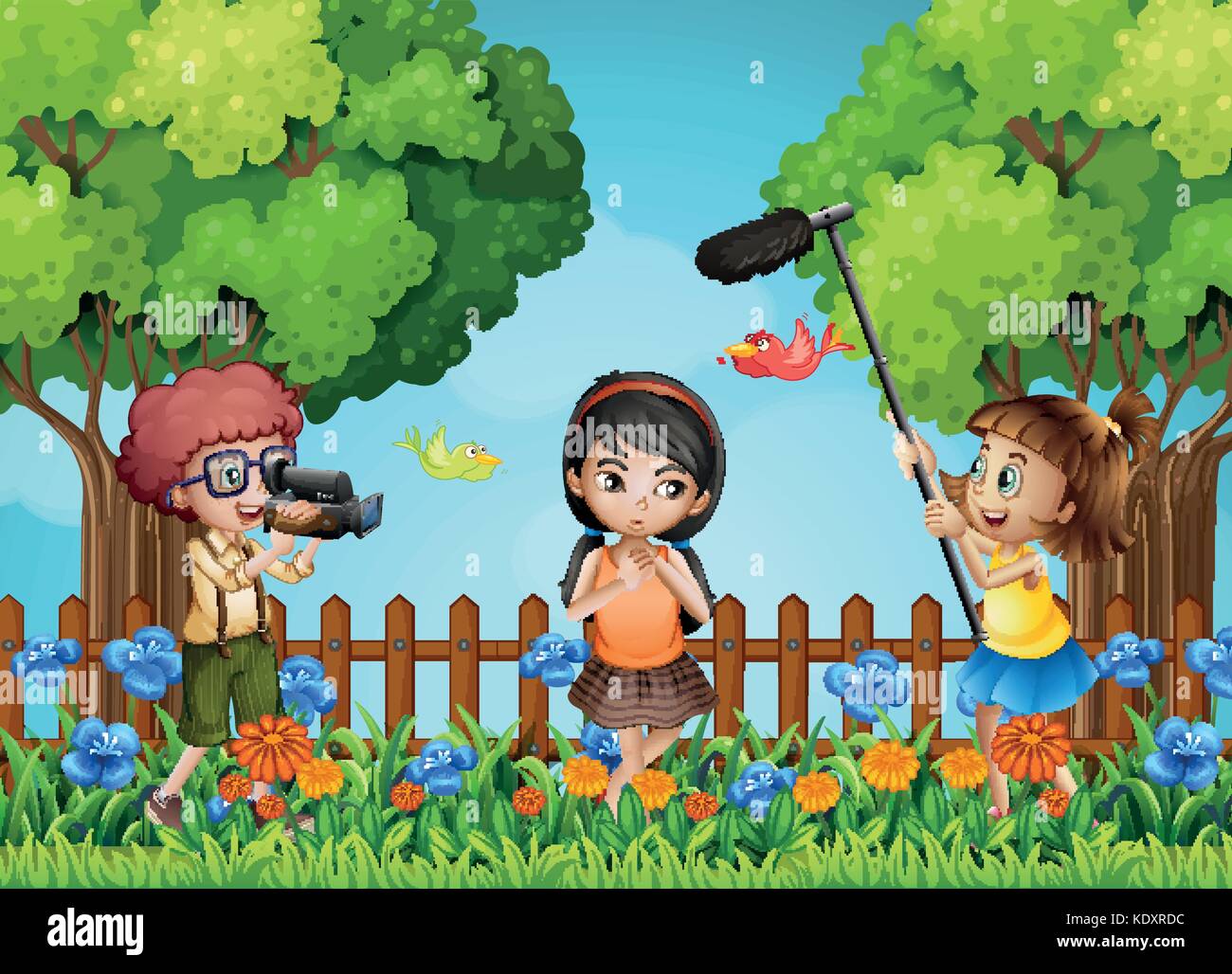 Little girl camera Stock Vector Images - Alamy