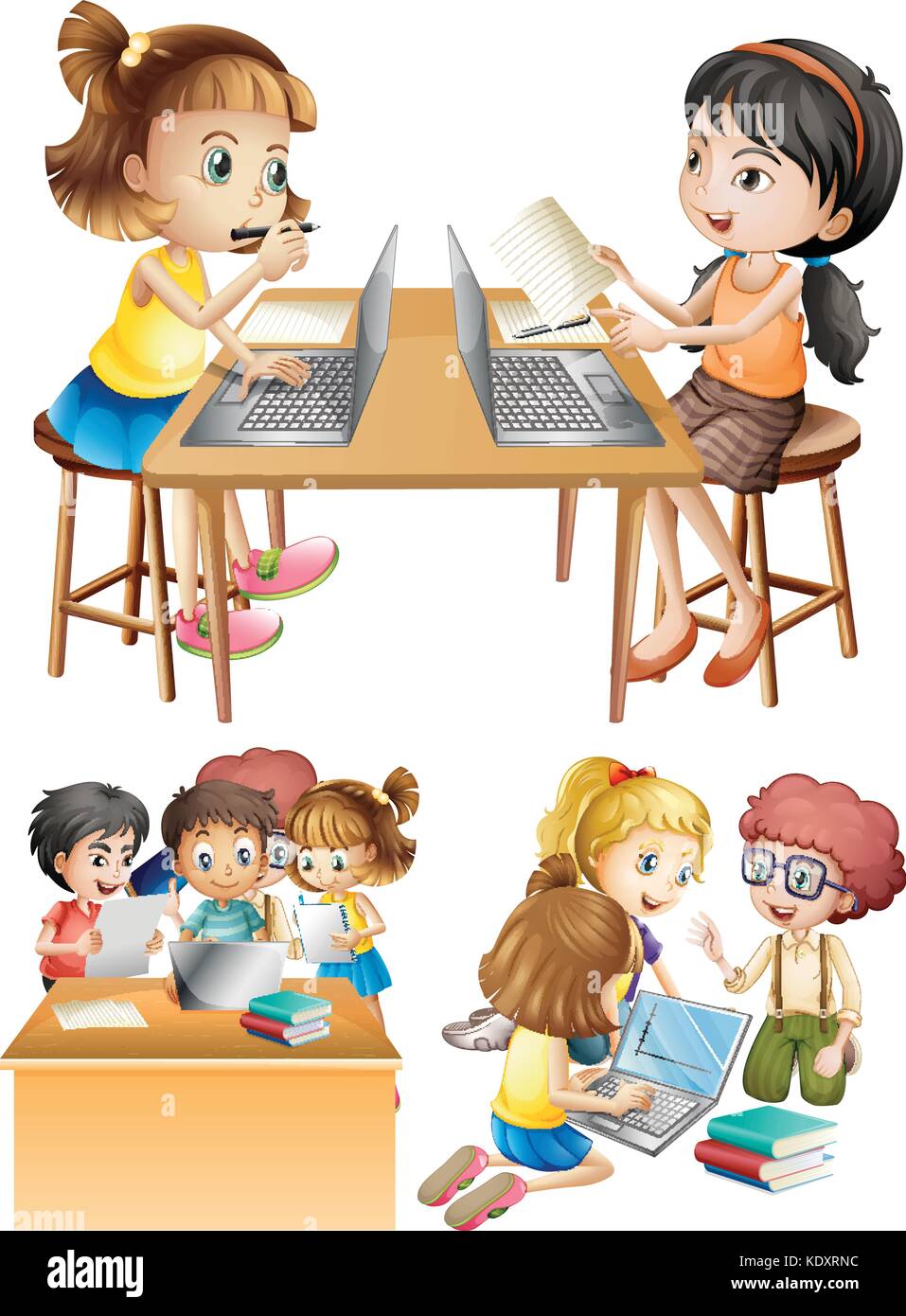 Student Working Clipart