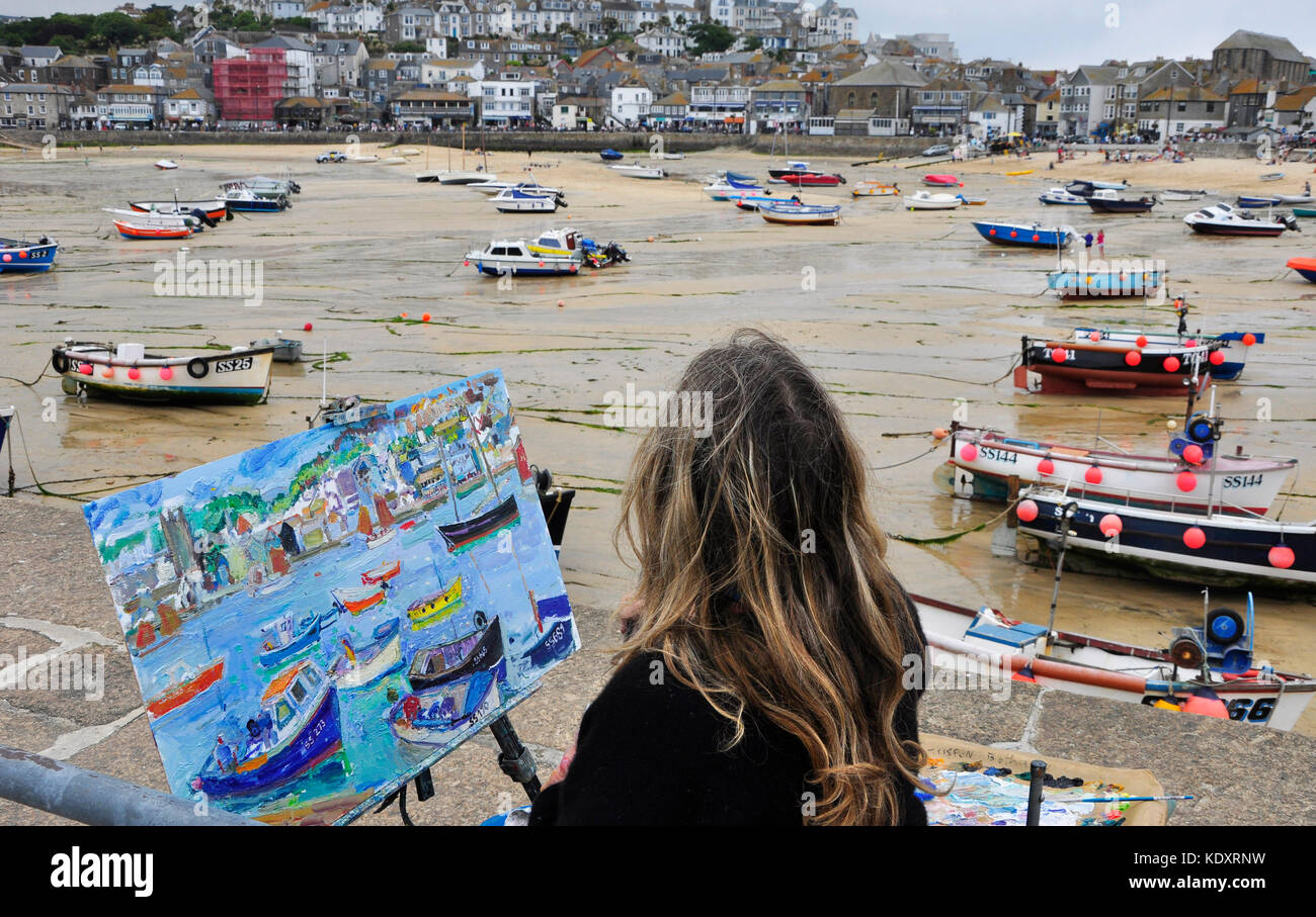 St ives cornwall painting hi-res stock photography and images - Alamy