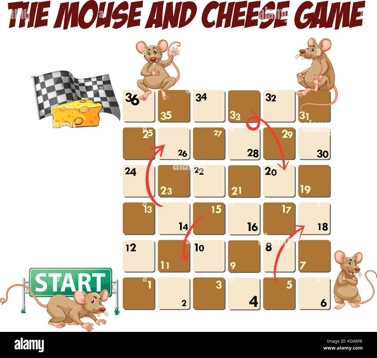 Maze game with mouse and cheese illustration Stock Vector Image & Art ...
