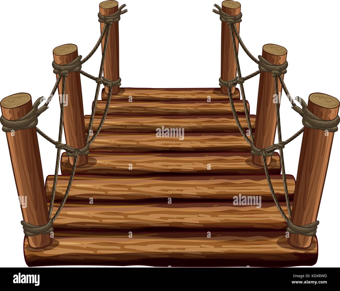 Rope bridge picture Stock Vector Images - Alamy