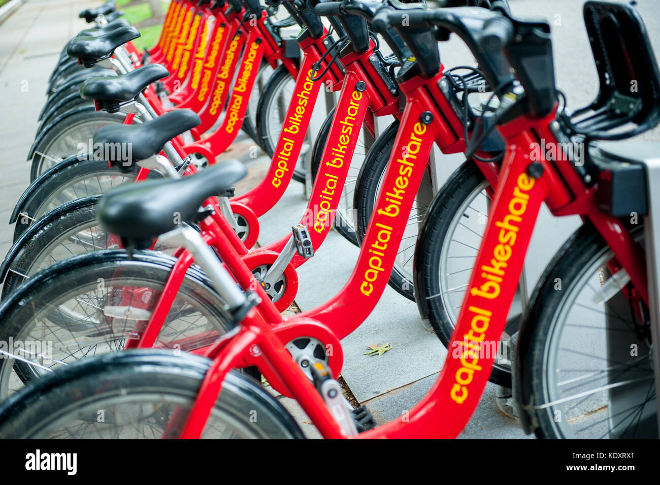 USA Wasington DC D.C. Capitol Bikeshare rental bicycles in the nations capital Stock Photo - Alamy