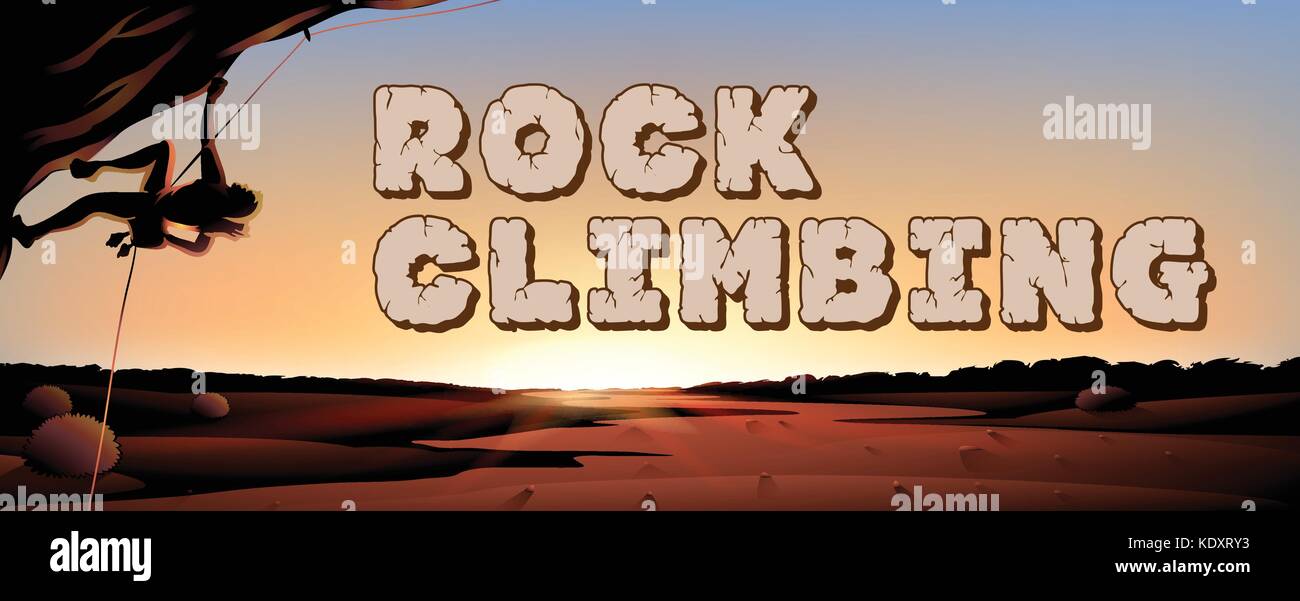 Font design for world rock climbing illustration Stock Vector Image ...