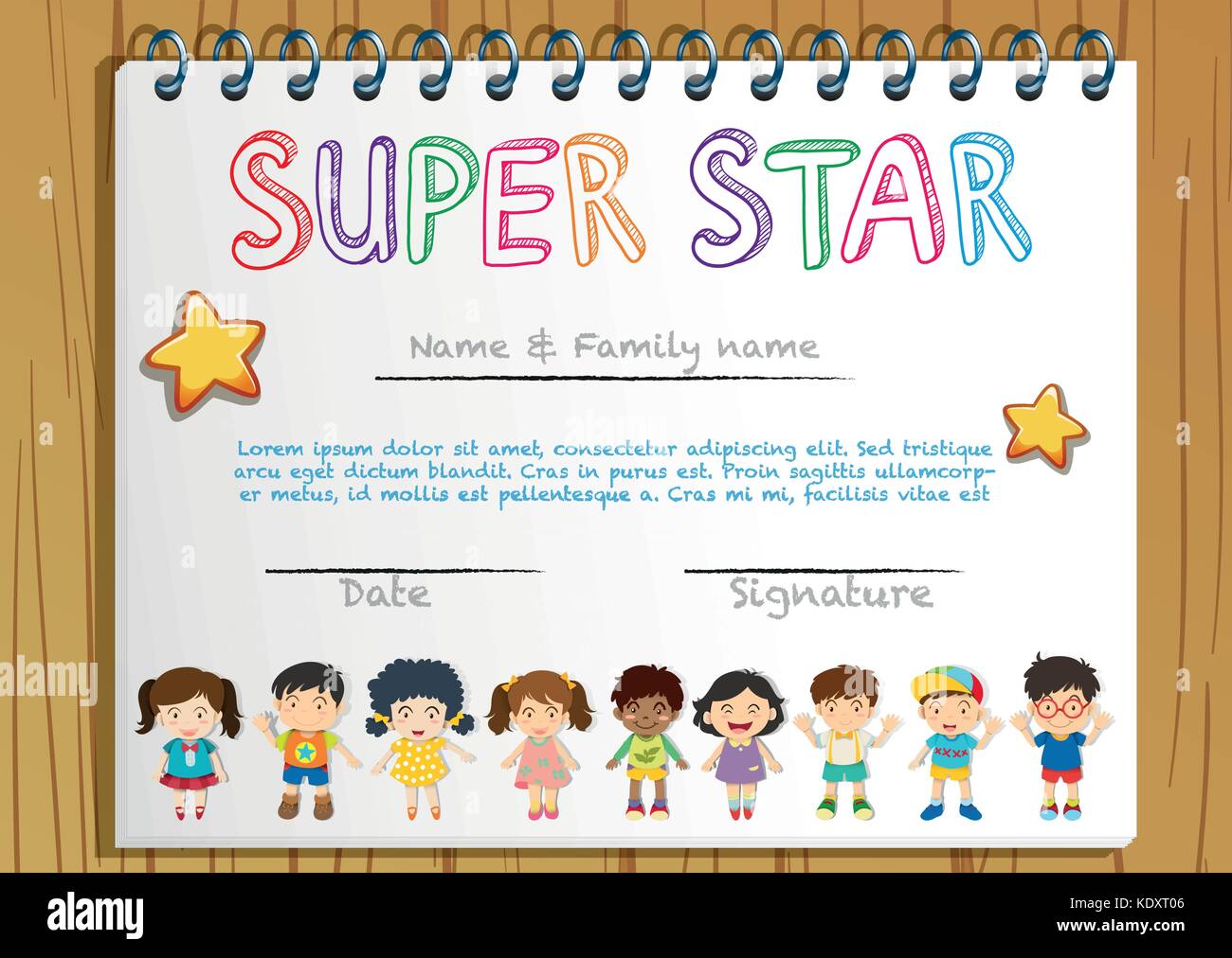 Star Student Certificate Template