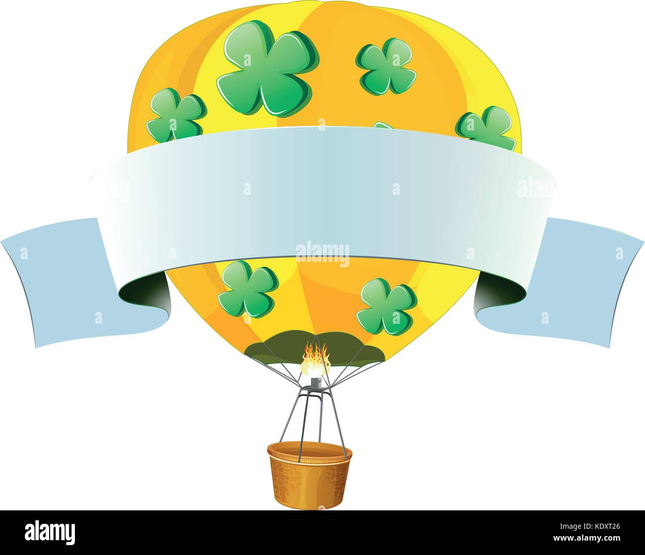 Hotair balloon illustration flying Stock Vector Images - Alamy