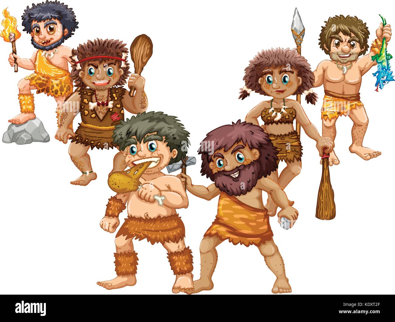 Cavemen vector vectors hi-res stock photography and images - Alamy
