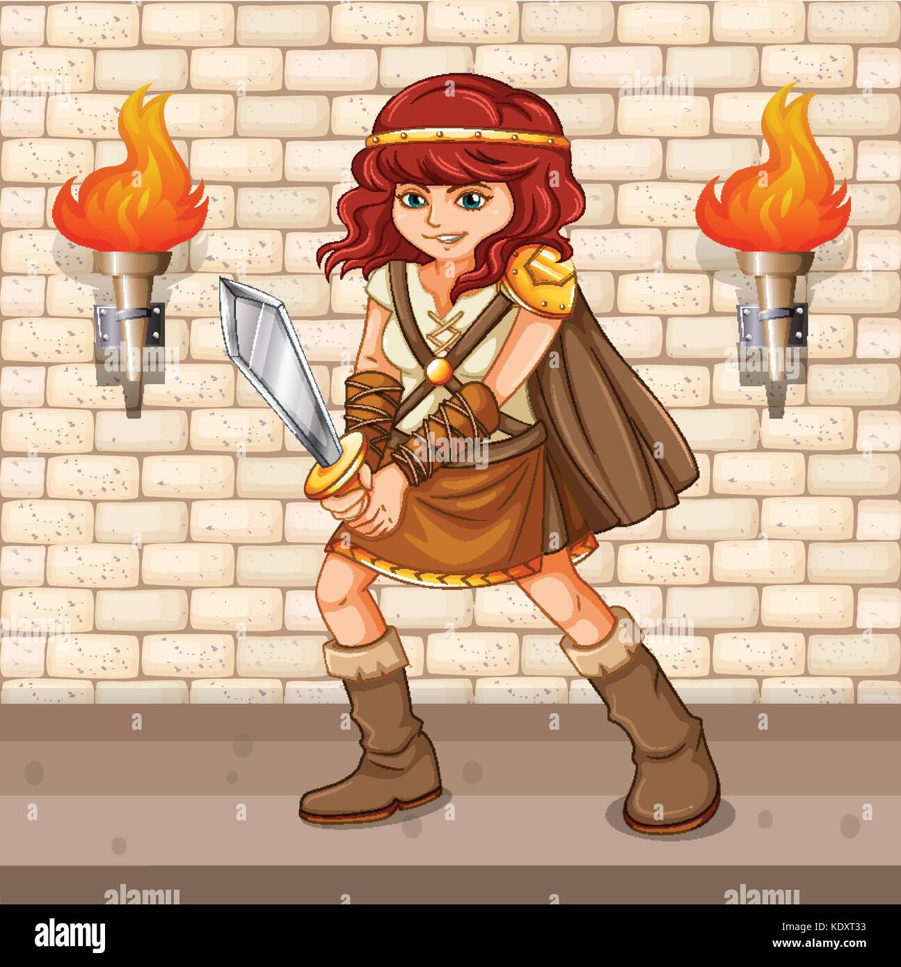 Female viking costume Stock Vector Images - Alamy