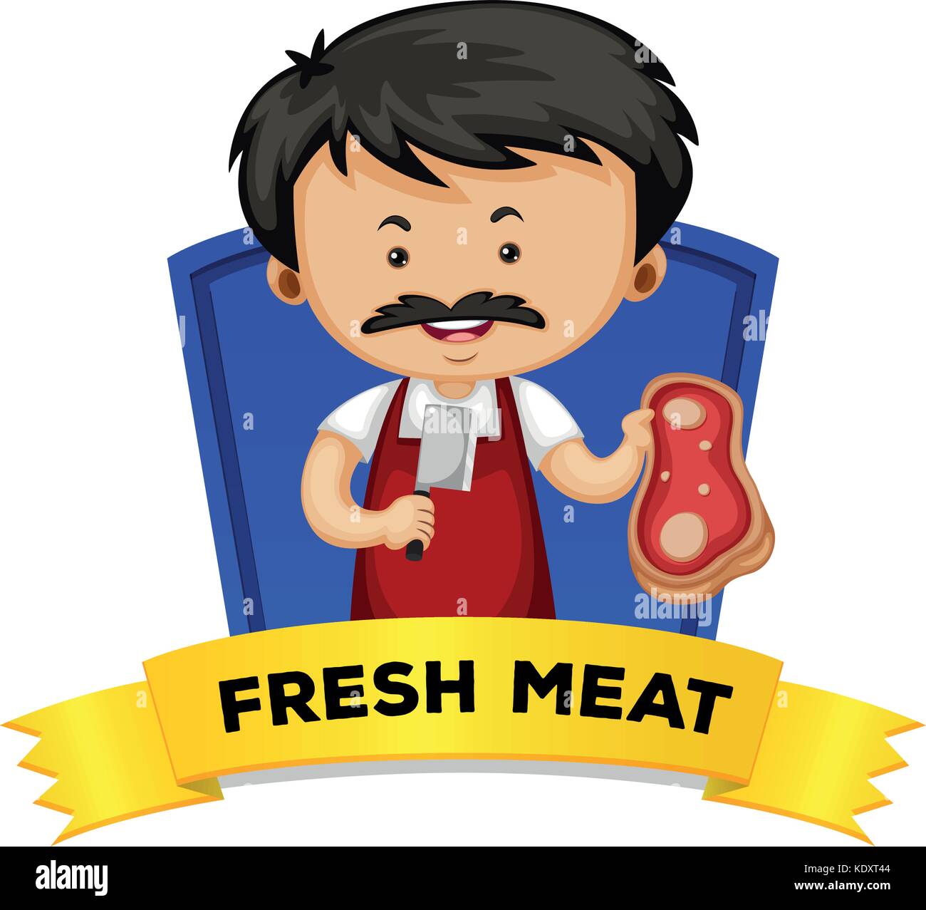 Wordcard with word fresh meat illustration Stock Vector Image & Art - Alamy