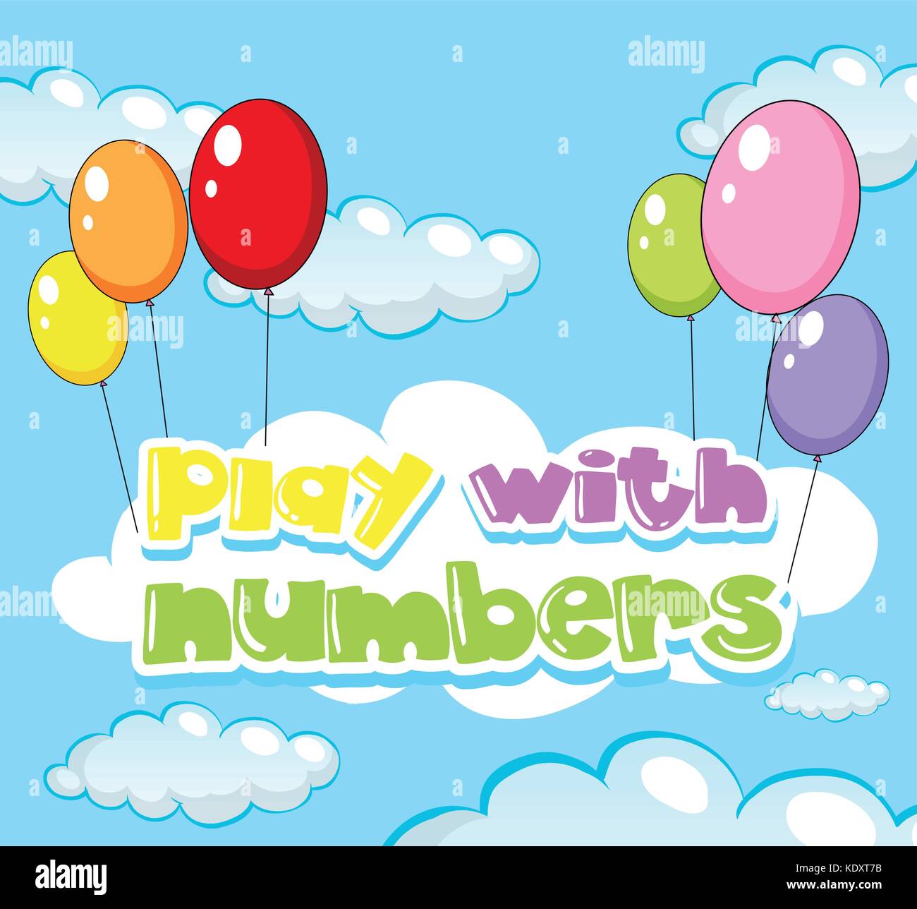 Background design for play with numbers illustration Stock Vector Image ...