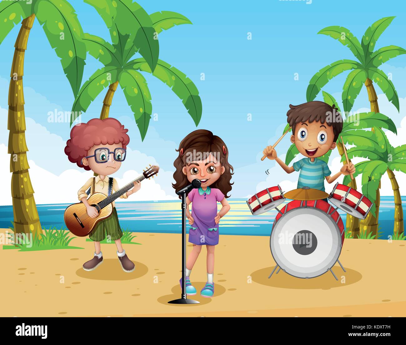The ocean band Stock Vector Images - Alamy