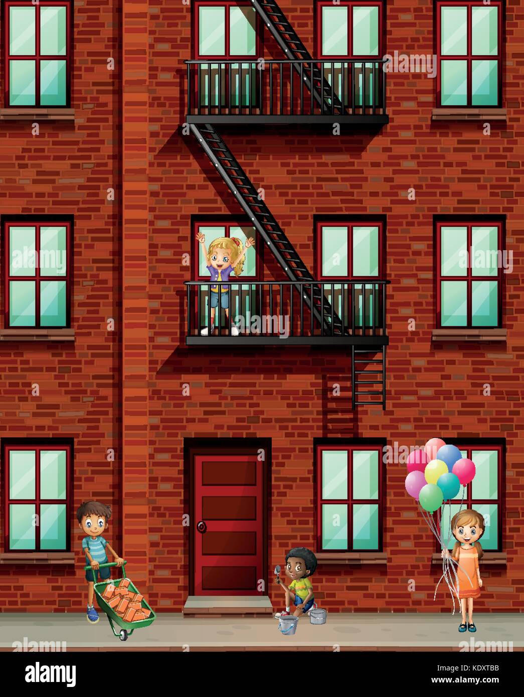 Apartment Complex Clipart