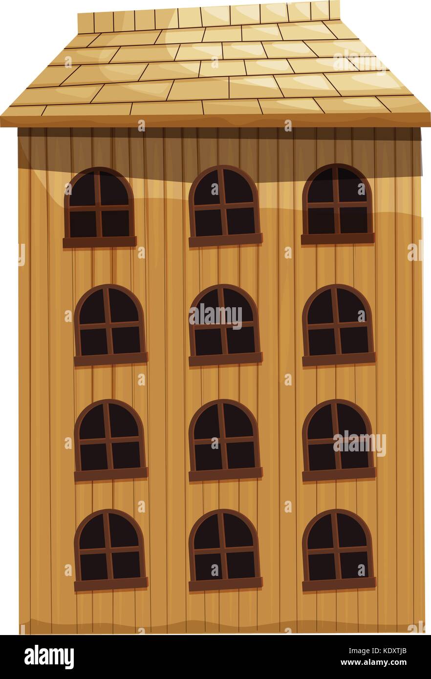 Building made of wood illustration Stock Vector Image & Art - Alamy