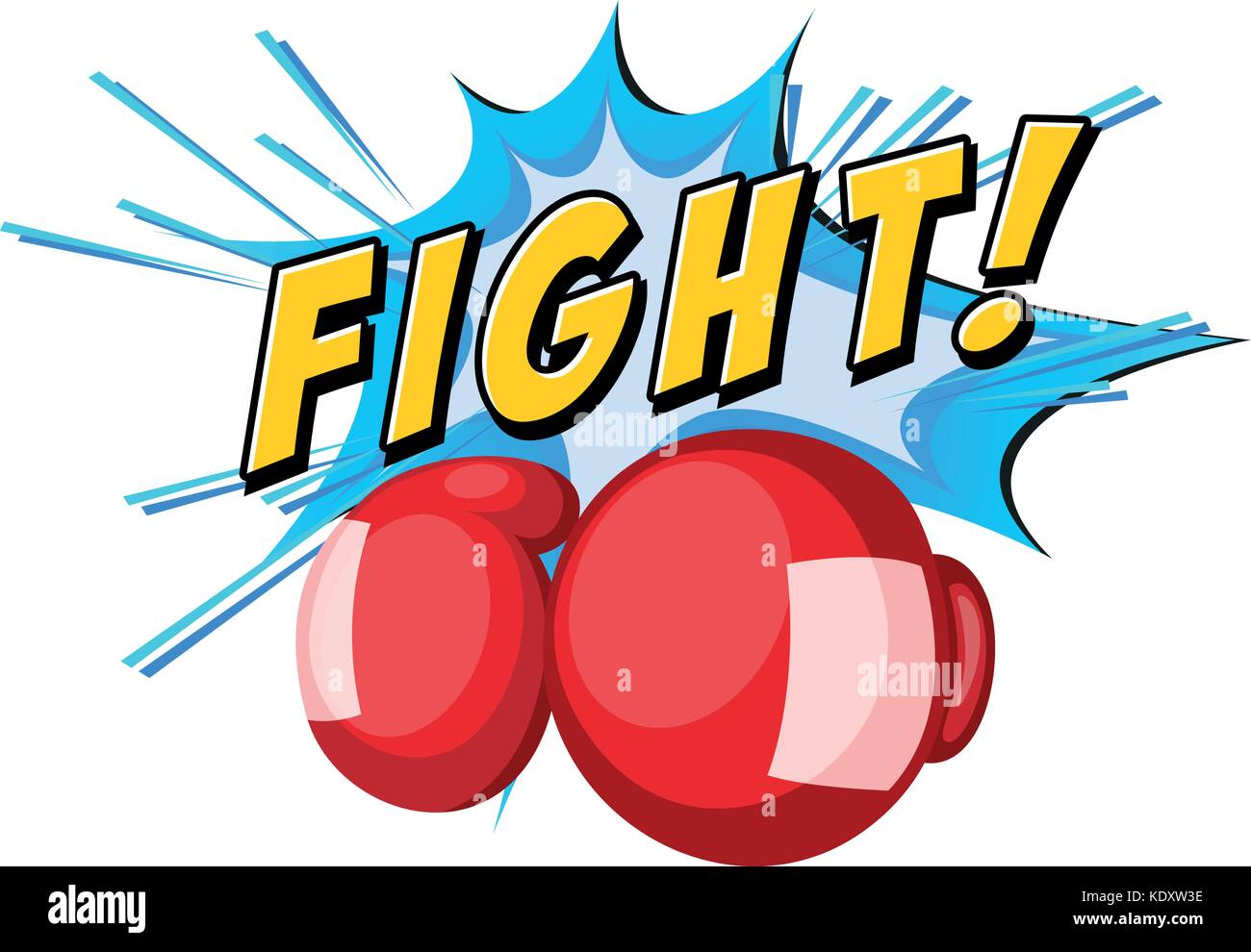 Font design with boxing gloves illustration Stock Vector Image & Art ...