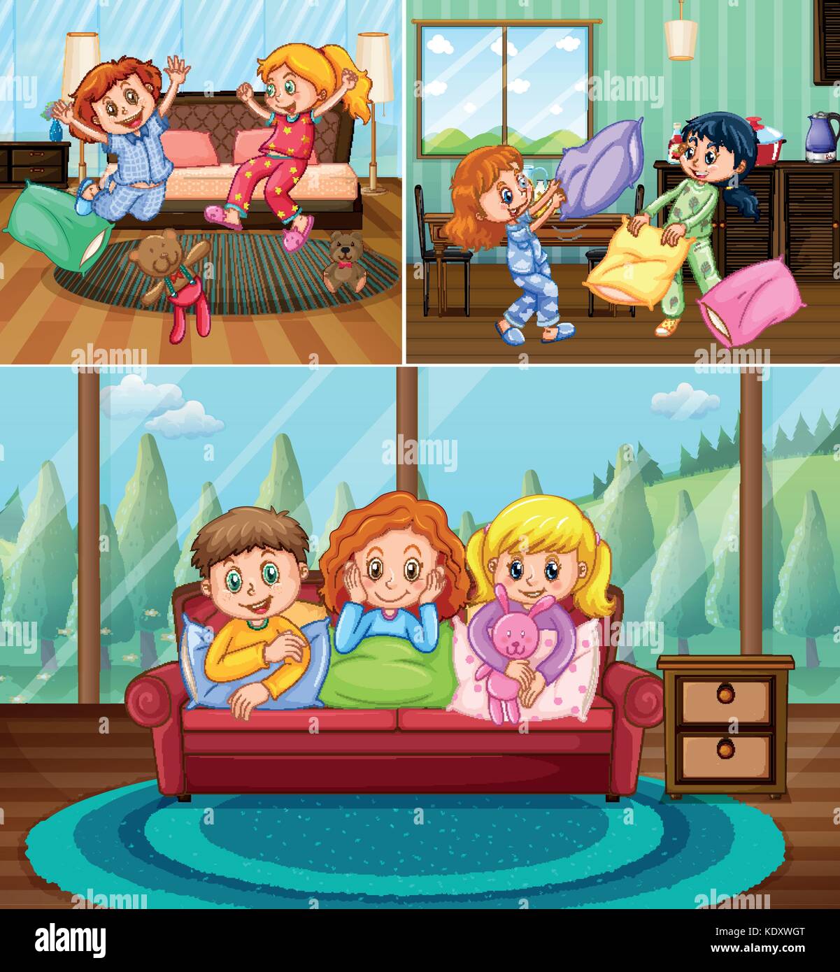 Slumber party vector vectors hi-res stock photography and images - Alamy