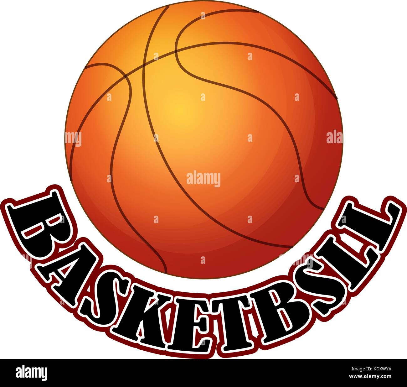 Logo design with basketball illustration Stock Vector Image & Art - Alamy