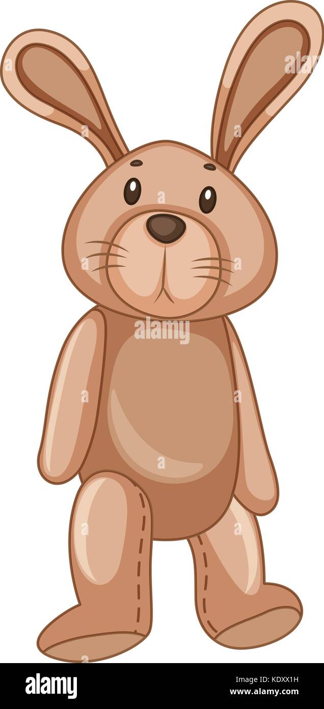 Rabbit toy on white background illustration Stock Vector Image & Art ...