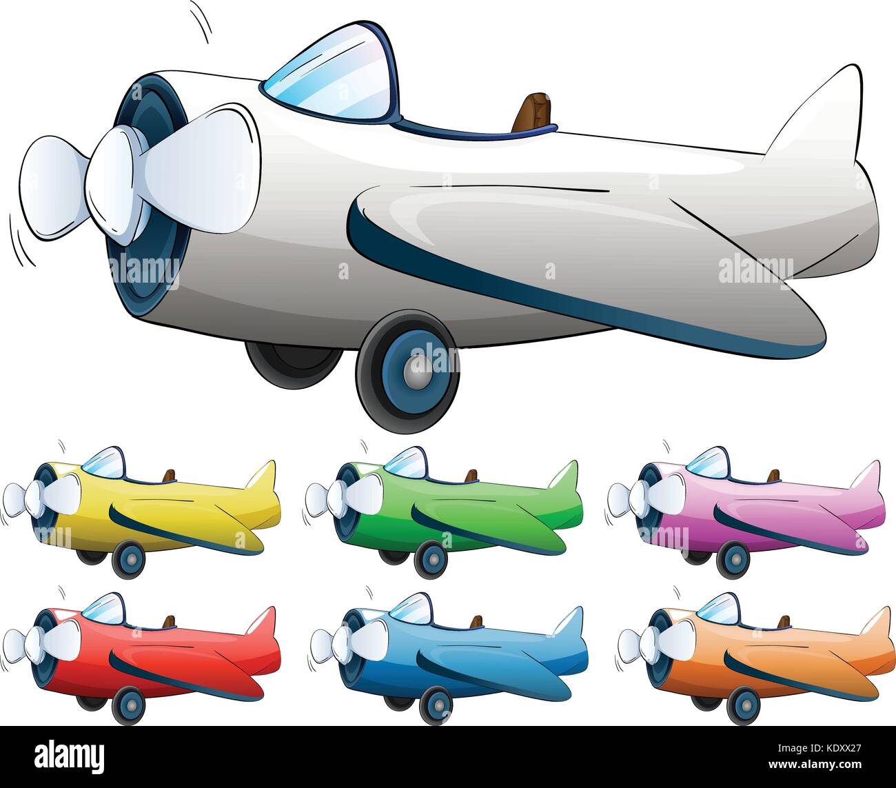 Jet plane in different colors illustration Stock Vector Image & Art - Alamy