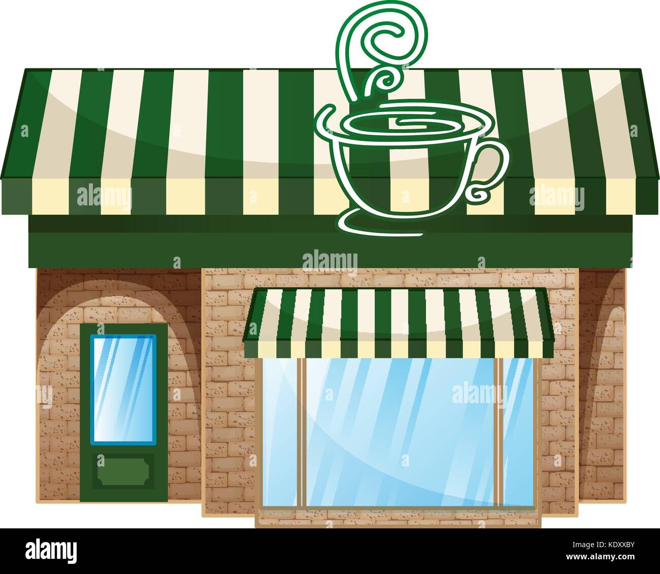 Coffee shop illustration Stock Vector Images - Alamy