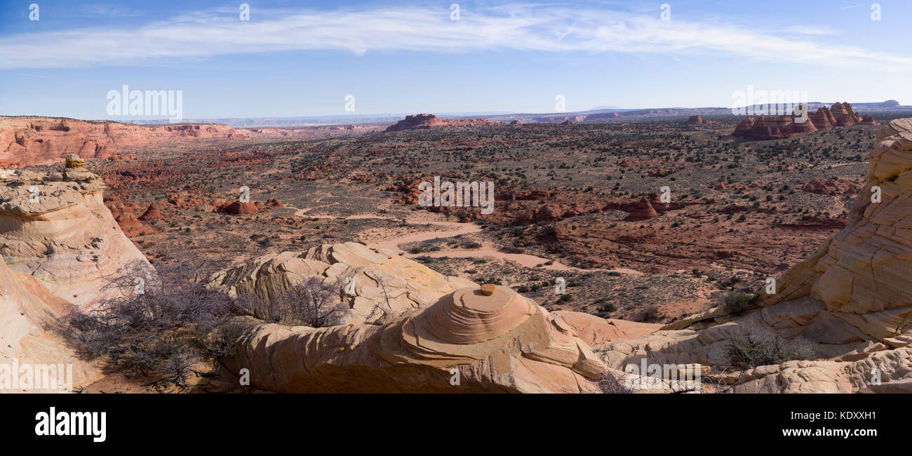 High angle view of the North Coyote Buttes' Sandstone Teepees area of ...