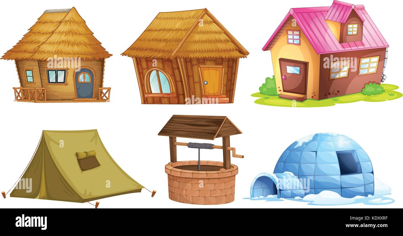 Different kinds of shelters illustration Stock Vector Image & Art - Alamy