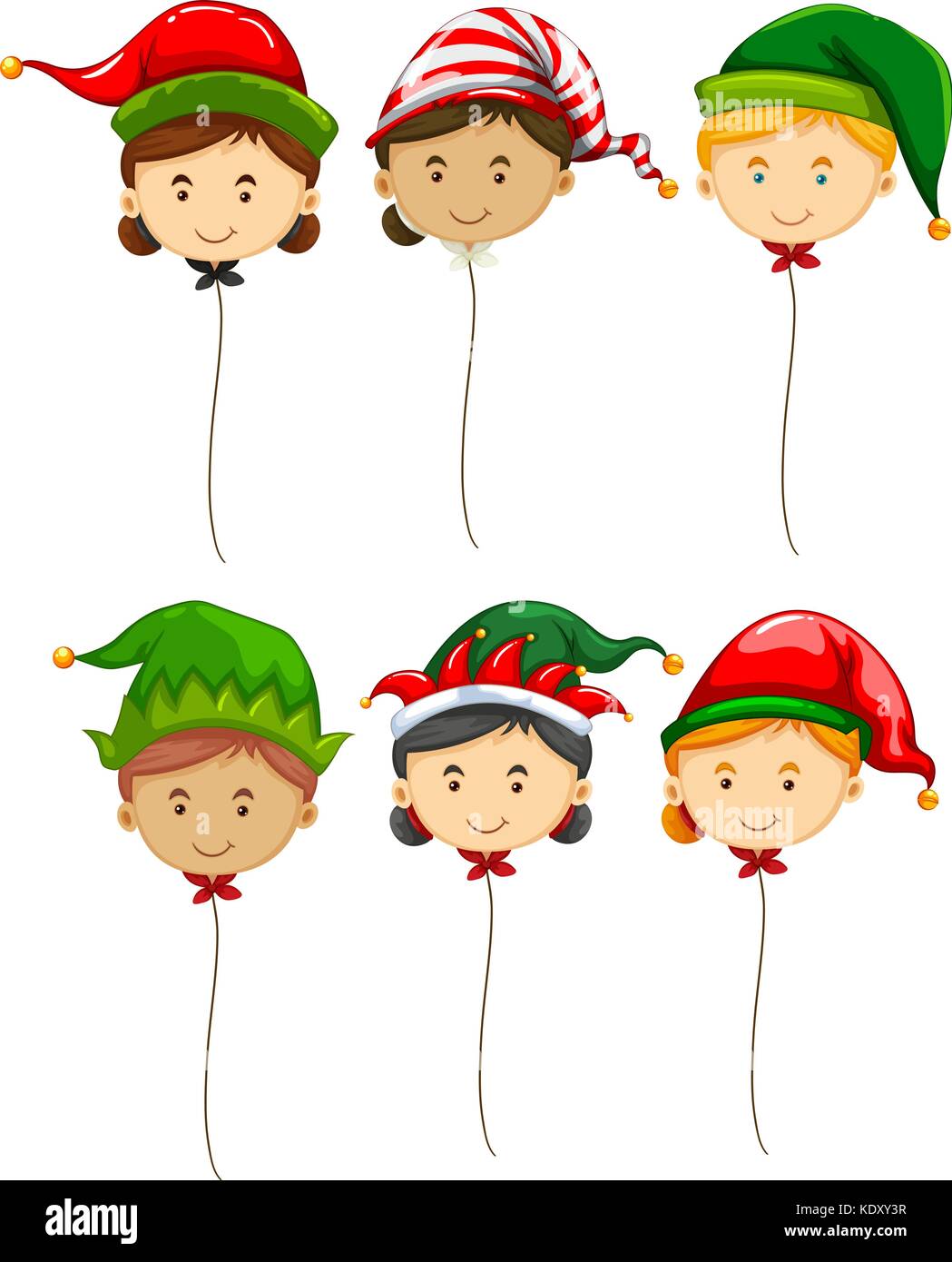 Christmas theme with fancy balloons illustration Stock Vector Image ...