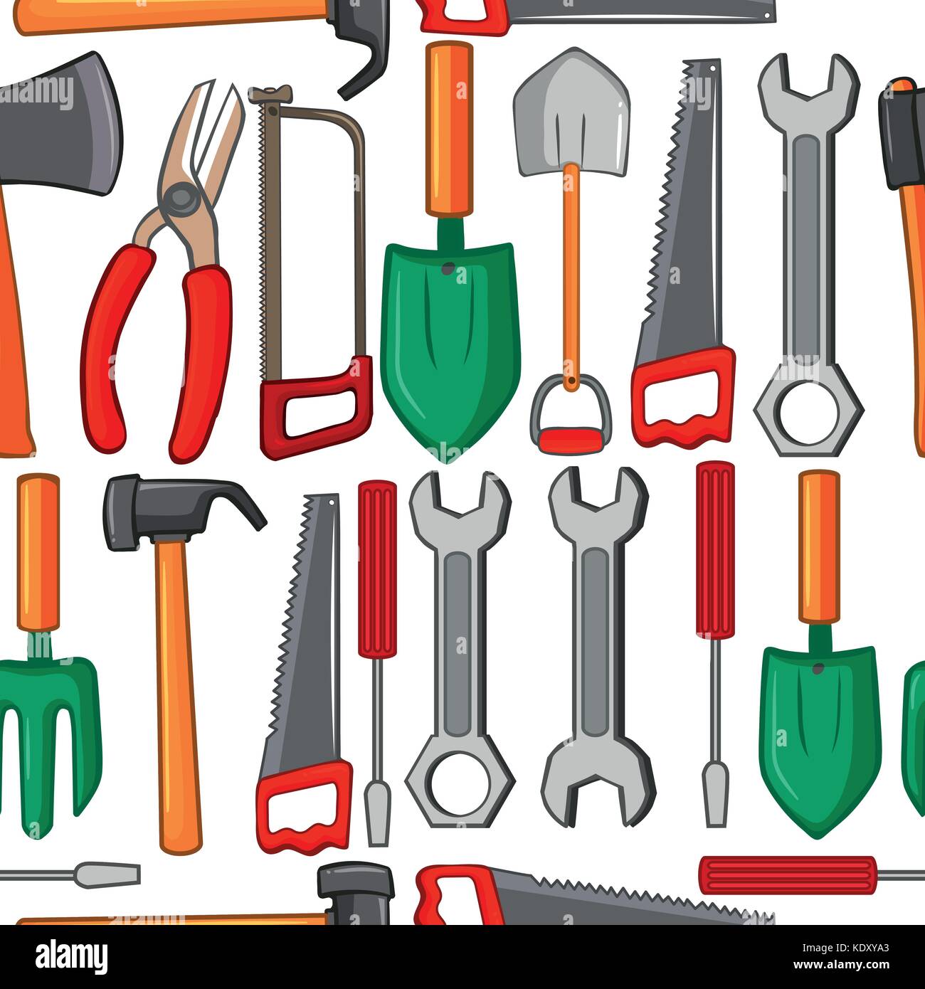 Seamless background with handtools illustration Stock Vector Image ...