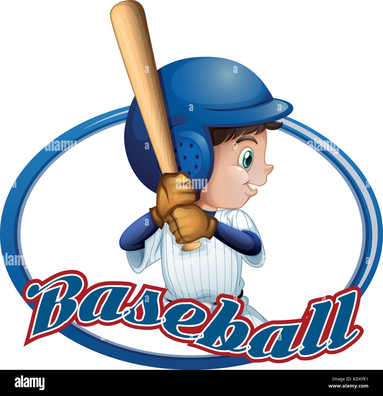 Label design with baseball player illustration Stock Vector Image & Art ...