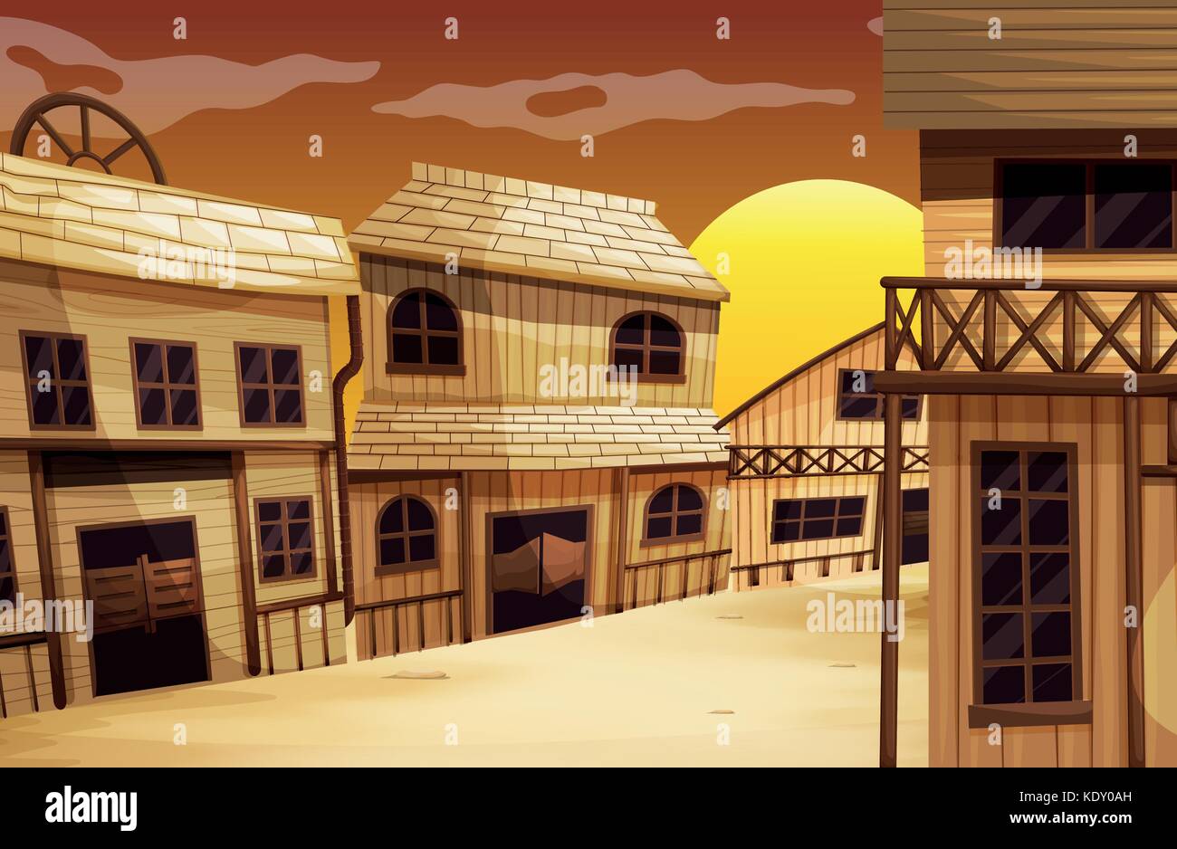 Old western house Stock Vector Images - Alamy