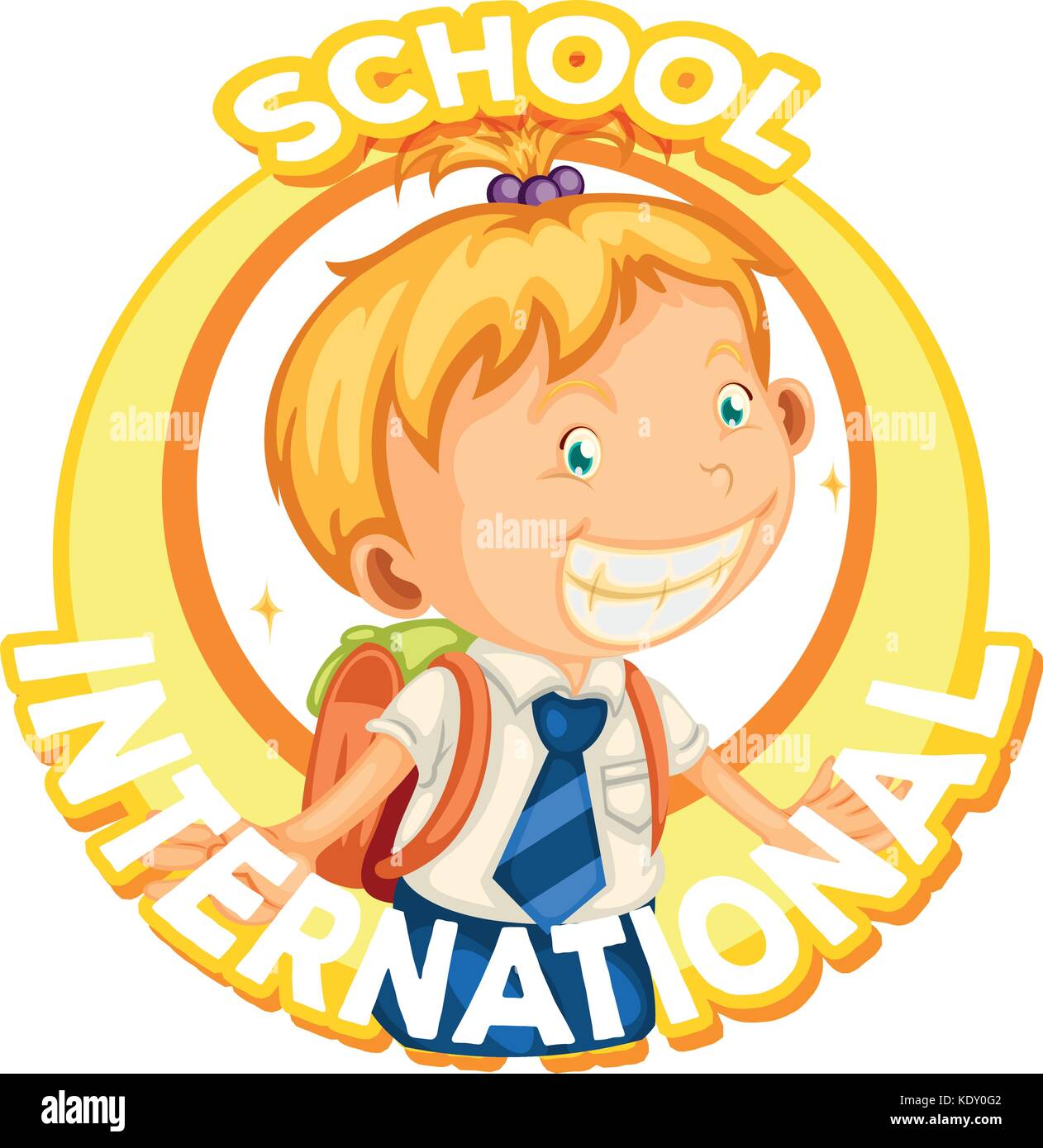 Logo design for international school illustration Stock Vector Image ...